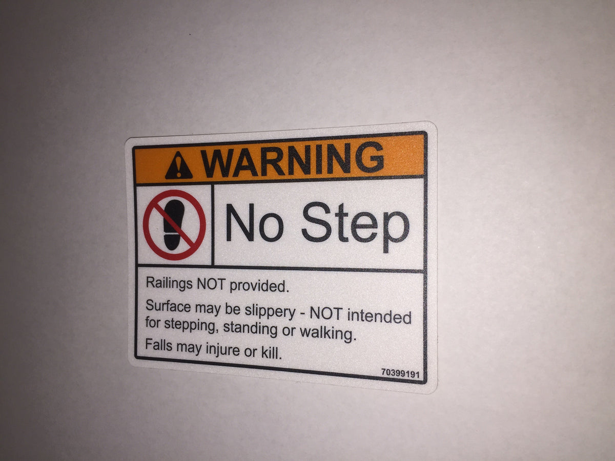 IMT 70399191 - Decal Warning No Step – QT Equipment